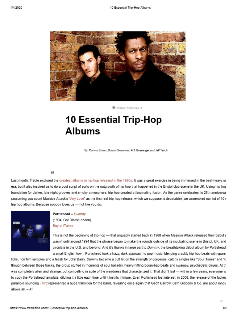 Top 10 Essential Trip-Hop Albums | PDF | Electronic Music | Popular Music