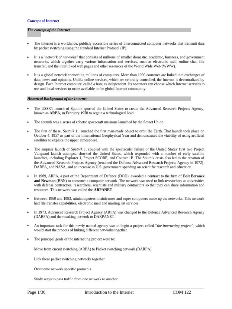 INTERNET materials-1 | PDF | Computer Network | Internet