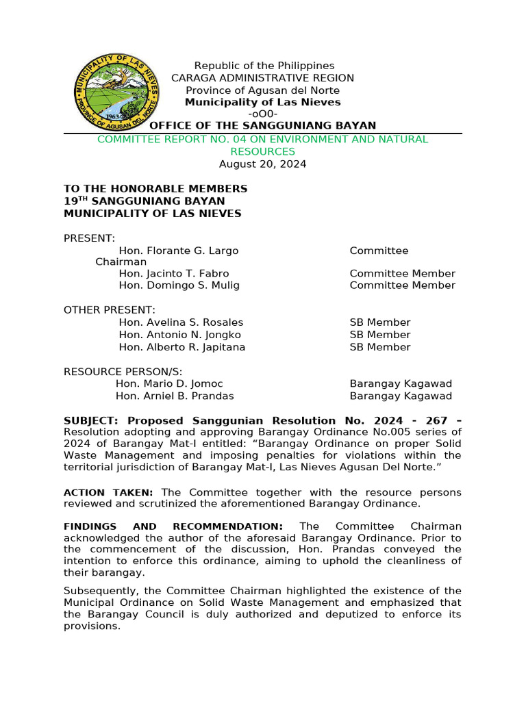 Committee Report No.4-2024 | PDF | Justice | Crime & Violence