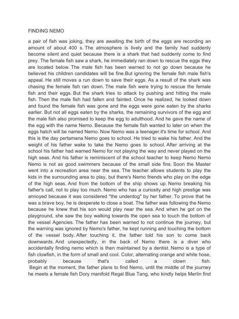 Finding Nemo | PDF