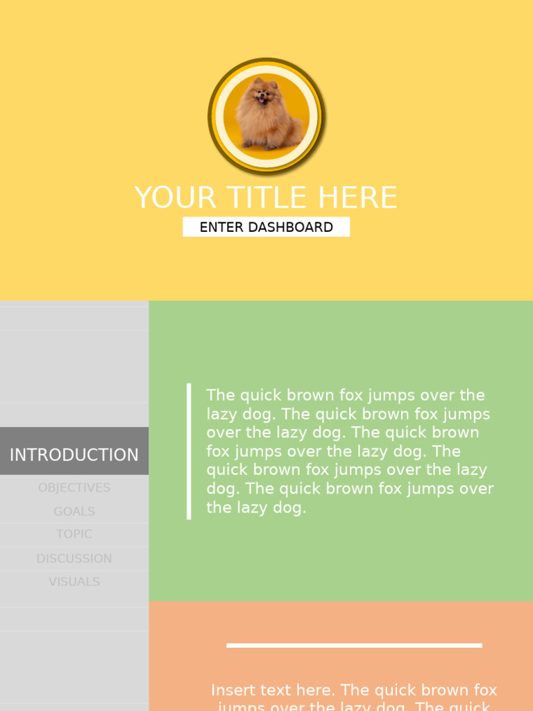 Animated Scrolling Dashboard PPT by Gemo Edits | PDF