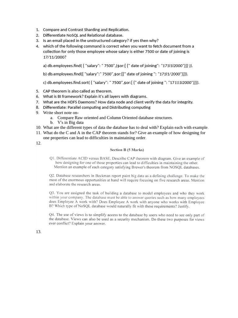 Compare and Contrast Sharding and Replication | PDF