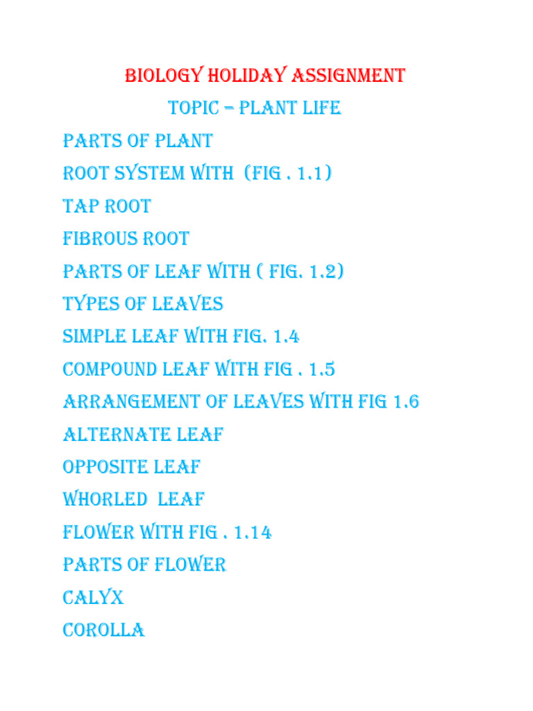 Biology Class 6 | PDF