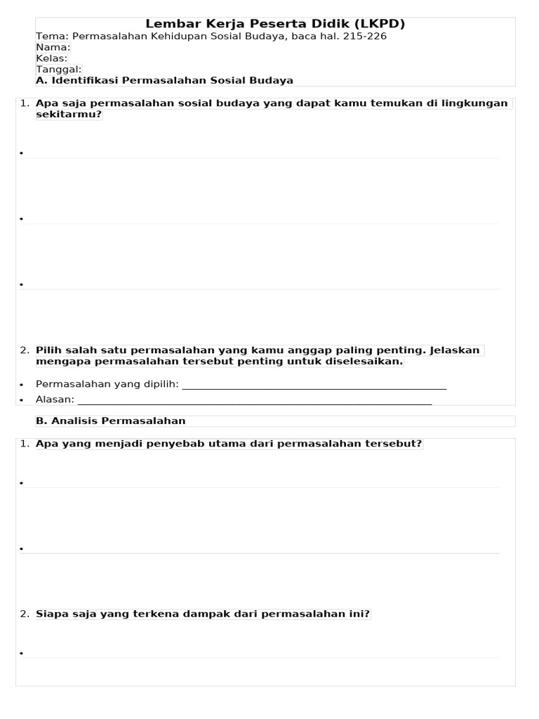 LKPD Ips Kelas 7 | PDF