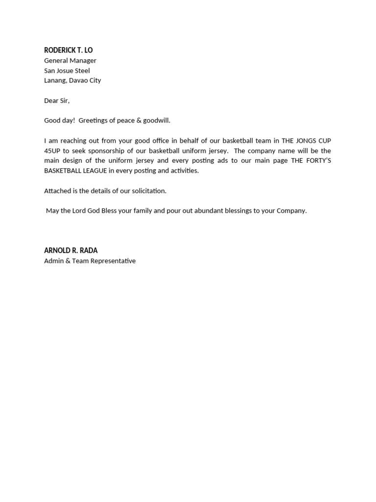 Uniform Soli Letter | PDF