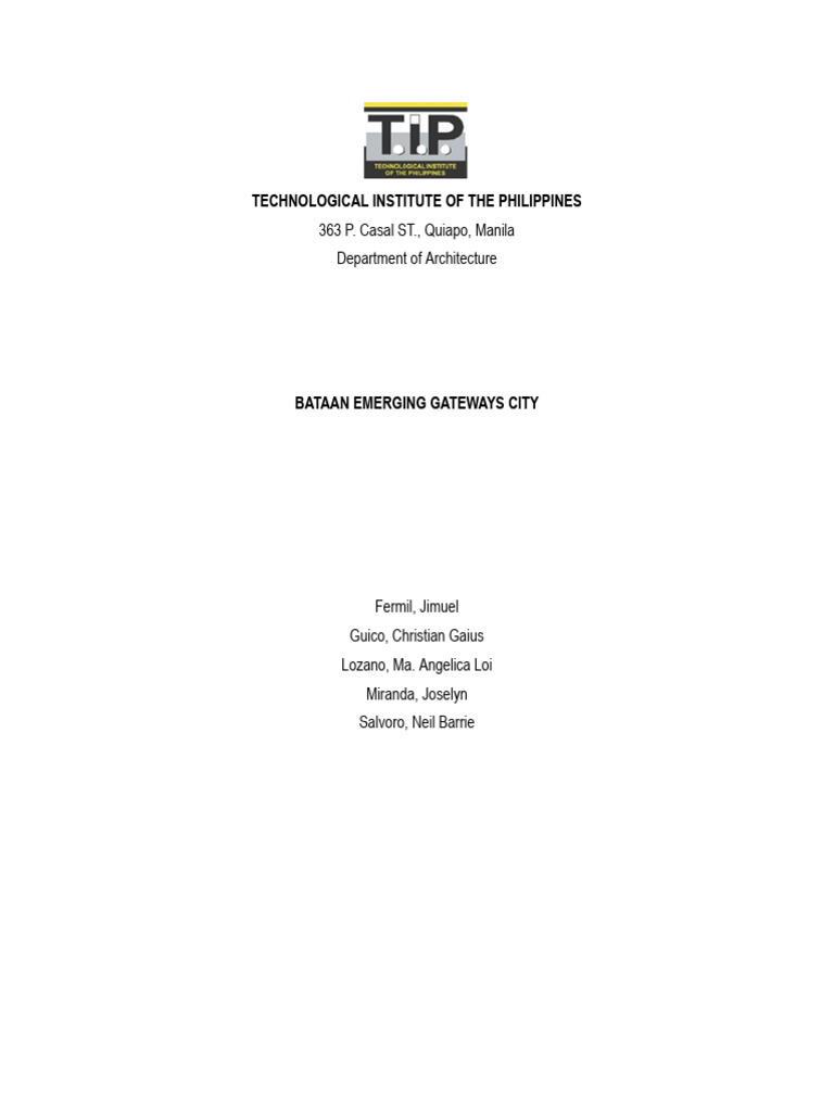 Bataan Emerging Gateways Project Overview | PDF | Sustainability ...