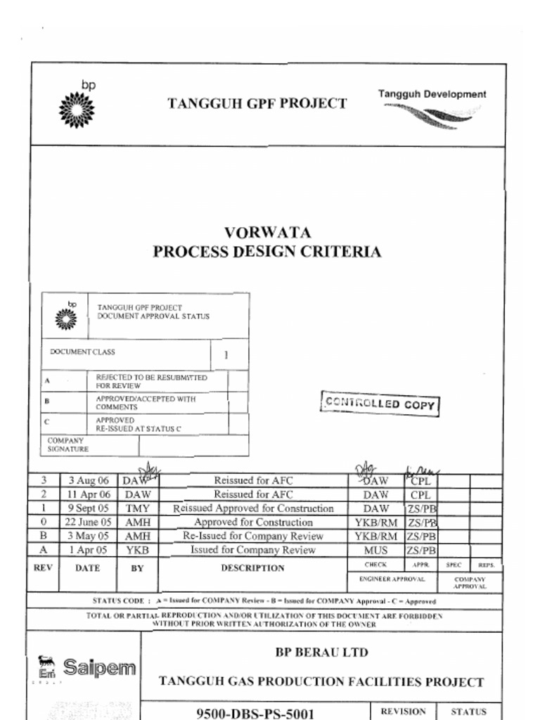 Process Design Criteria - 1 | PDF