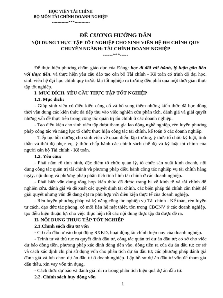 Đề Cương HD TT CQ59-11 CTC (24.12) | PDF