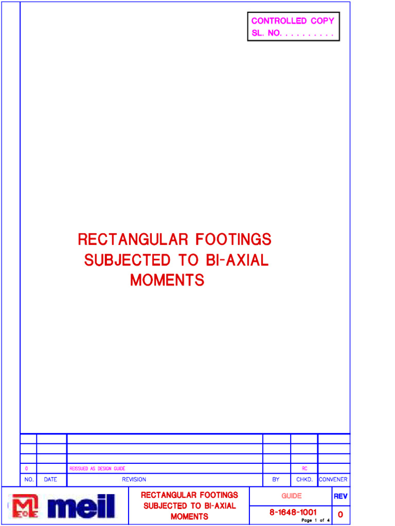 Design Guideline Rectangular Footing With Biaxial Moments | PDF