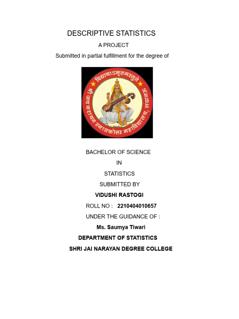 Statistics Descriptive Project | PDF | Mean | Mode (Statistics)