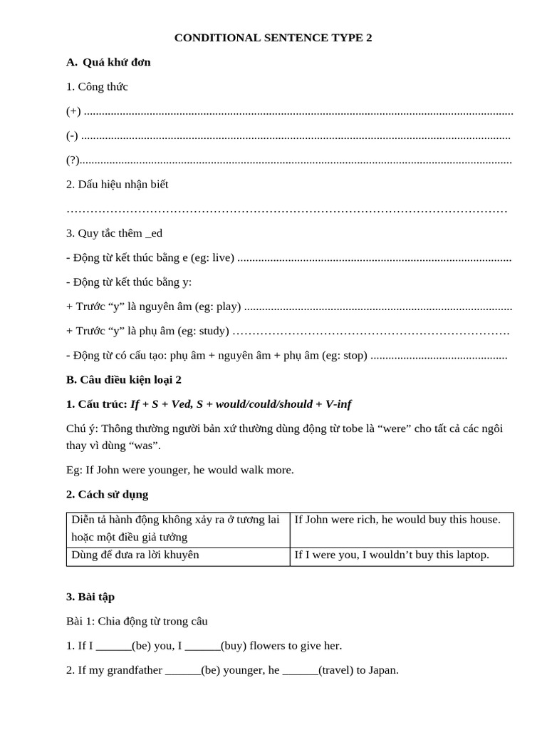 CONDITIONAL SENTENCE TYPE 2 | PDF
