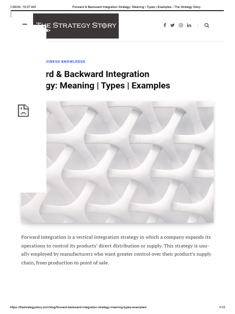 Forward & Backward Integration Explained | PDF | Supply Chain | Retail