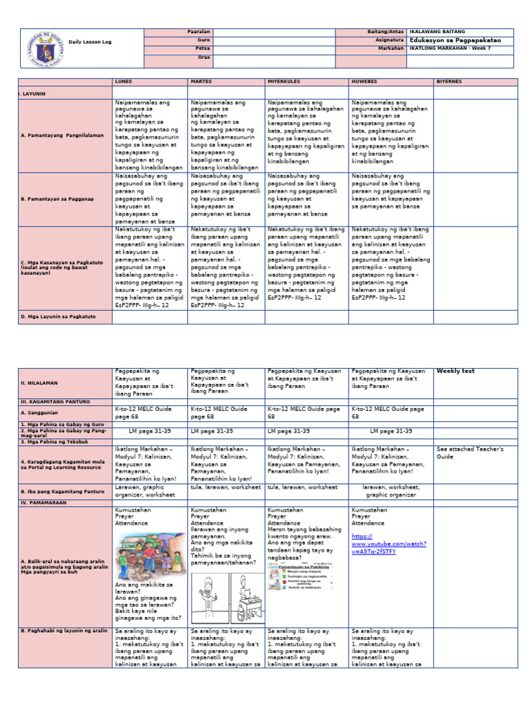 Q3 WEEK7 DLL ESP Grade 2 | PDF