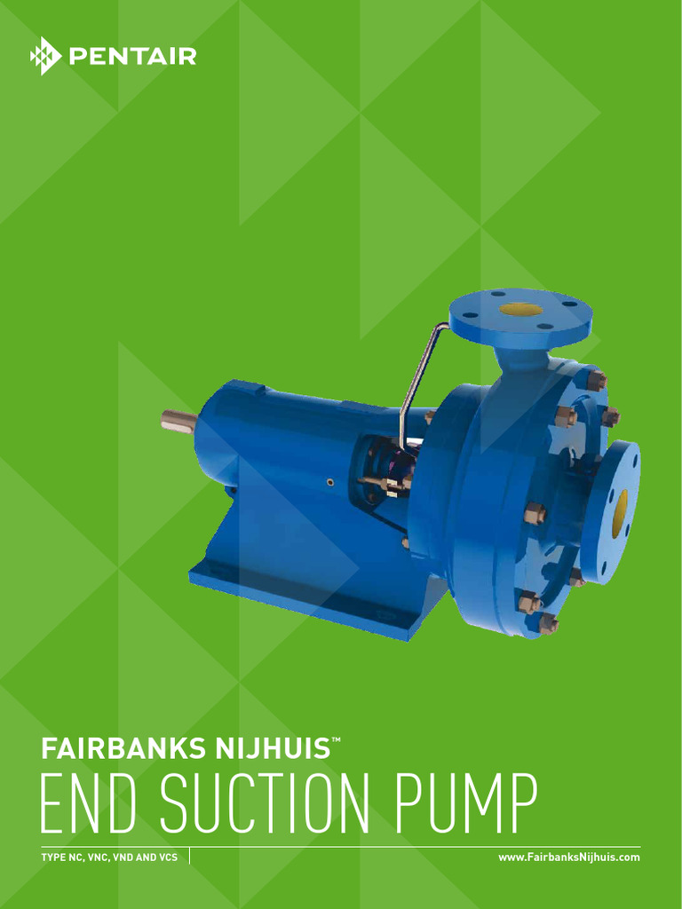 Brochure End Suction Pump NDS EN 8 2013A PFN | PDF | Pump | Bearing (Mechanical)