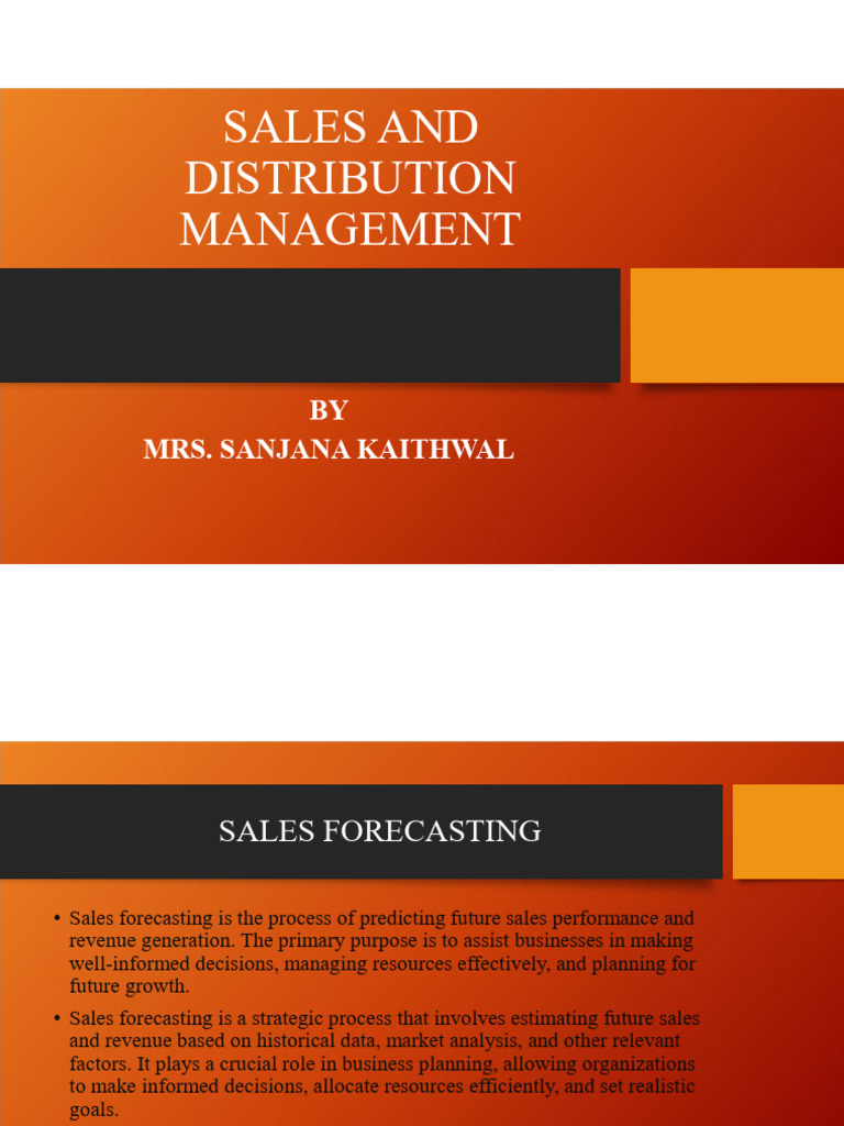 Unit Iii Sales Forecasting | PDF | Forecasting | Dependent And ...