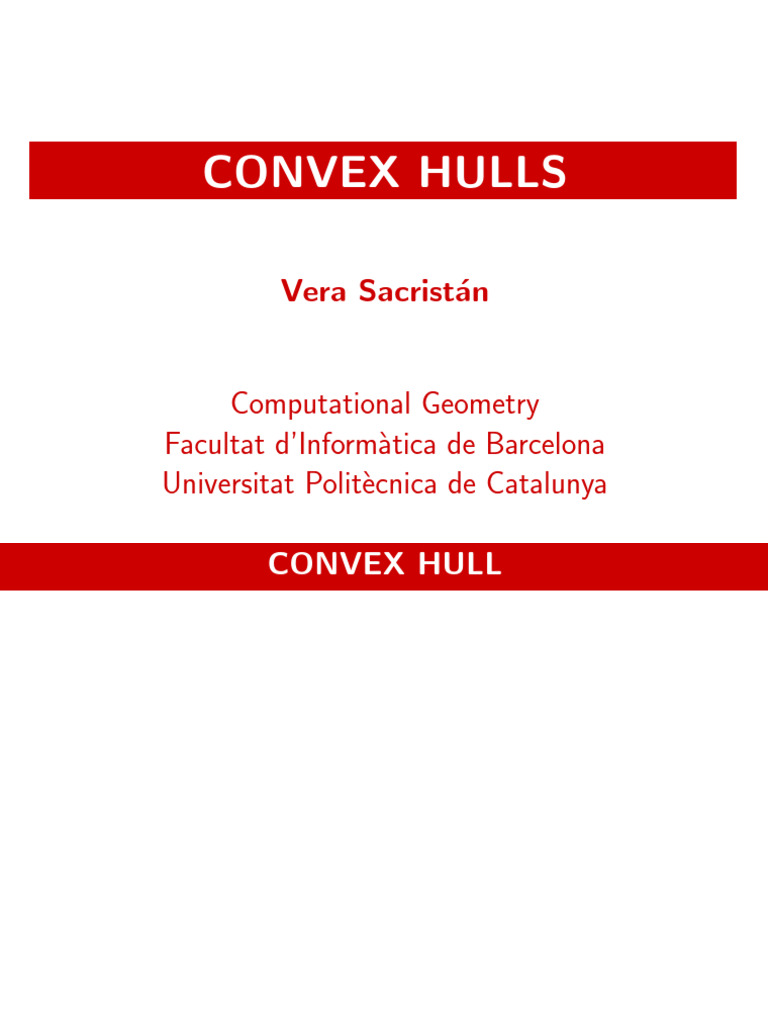 GeoC Convex Hulls in 2D Convex Hull 2 | PDF | Convex Set | Triangle