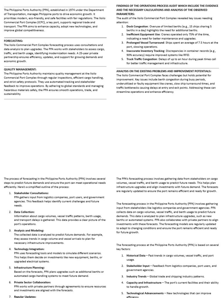 Script Ppa New | PDF | Port | Forecasting