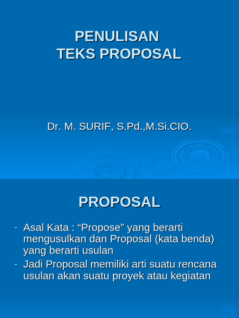 Menulis Teks Proposal 2024 | PDF