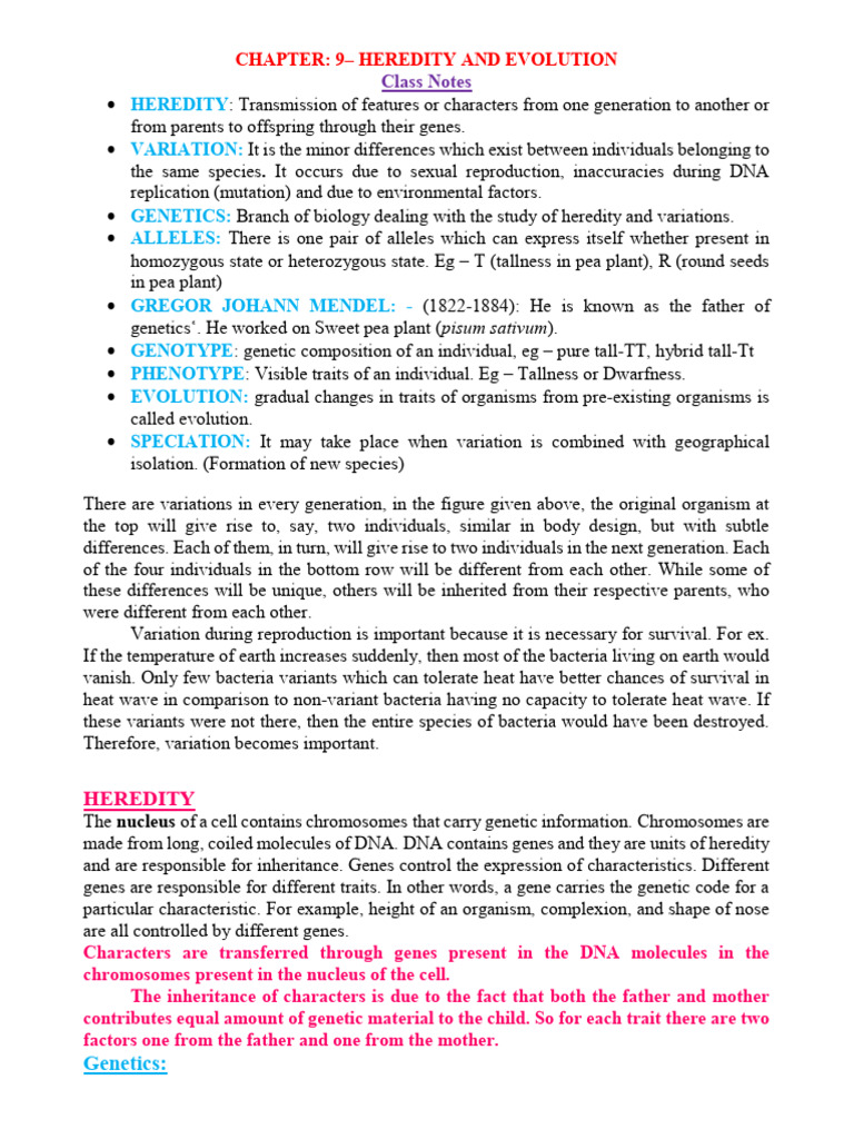 x notes | PDF | Dominance (Genetics) | Genotype