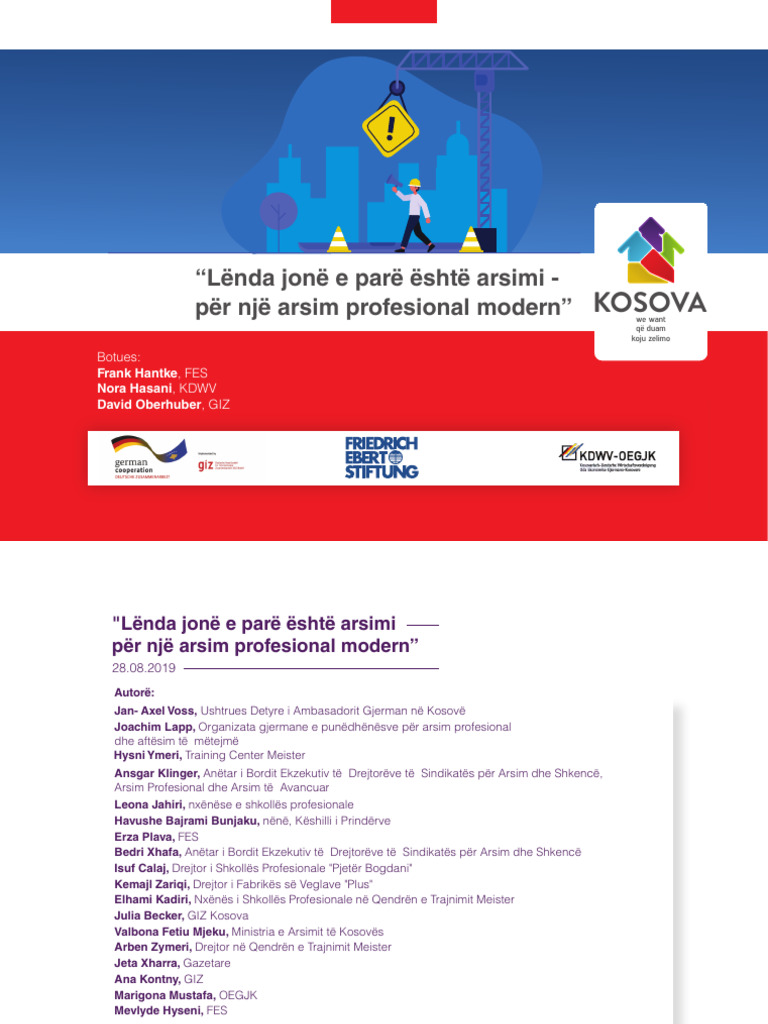 Kosova: "Lënda Jonë e Parë Është Arsimi - Për Një Arsim Profesional ...