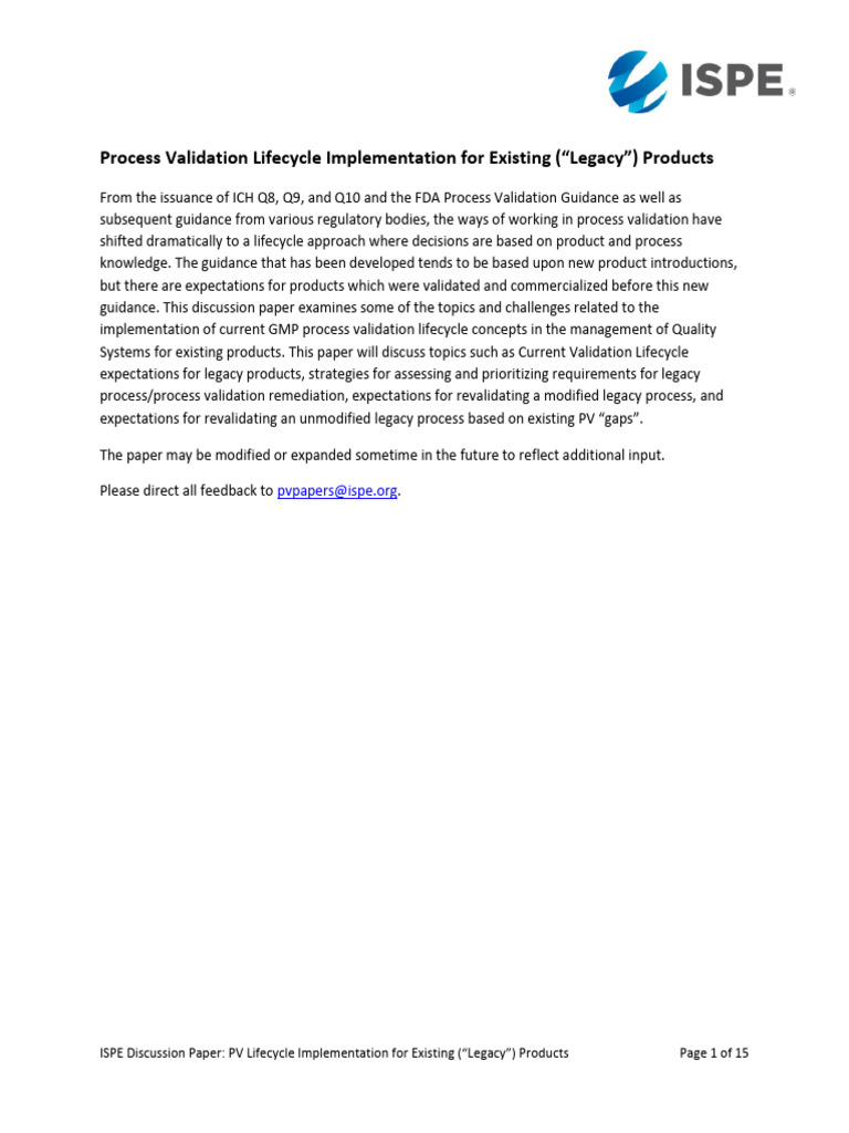 Validating Legacy Products Lifecycle | PDF | Verification And ...