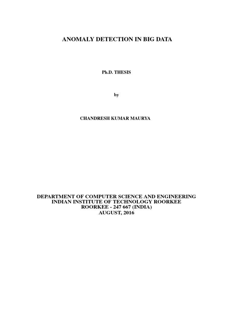 Anomaly Detection in Big Data | PDF | Statistical Classification ...