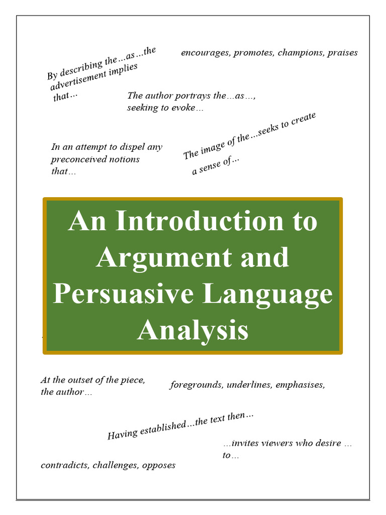 An Introduction To Argument and Persuasive Language | PDF | Deductive ...