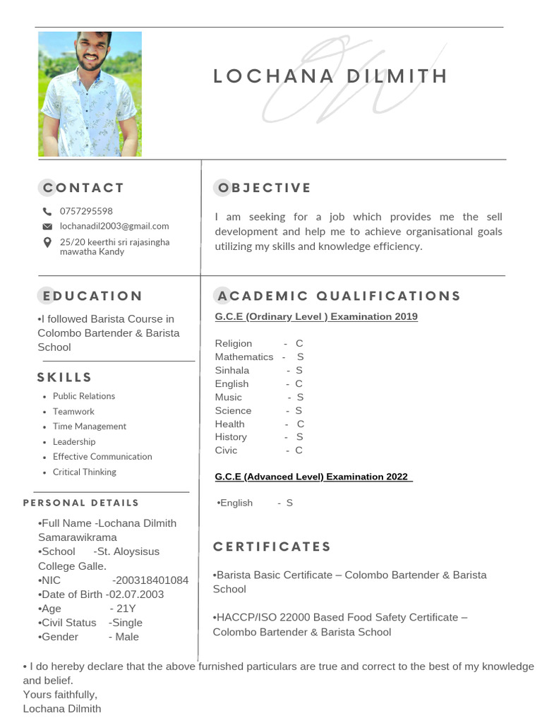 Minimalist White and Grey Professional Resume.pdf | PDF