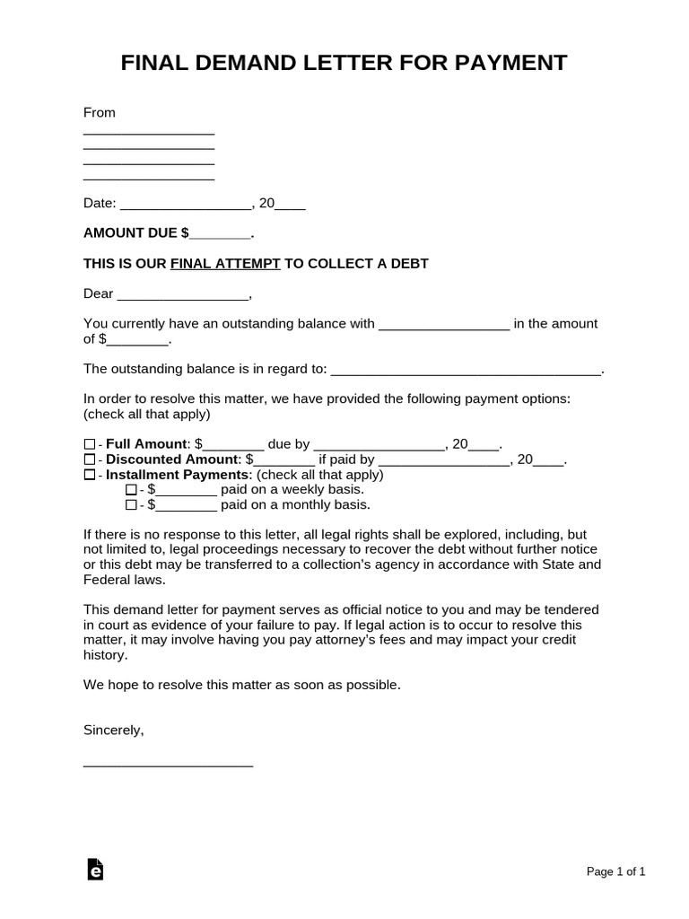 Final-Demand-For-Payment | PDF