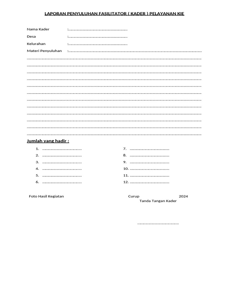 Blangko KIE 2024 | PDF