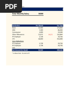 CTC Calculator and Salary Breakdown | PDF | Microsoft Excel | Employment