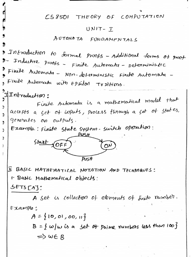 TOC UNIT 1 - Removed | PDF