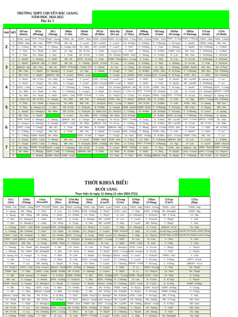 TKB_Namhoc2024_2025_Hocky1_Tuan11_11_11_2024_556fc | PDF