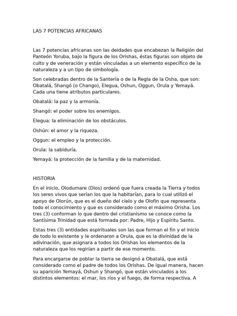 7 Potencias Africanas | PDF | Religiones religiosas