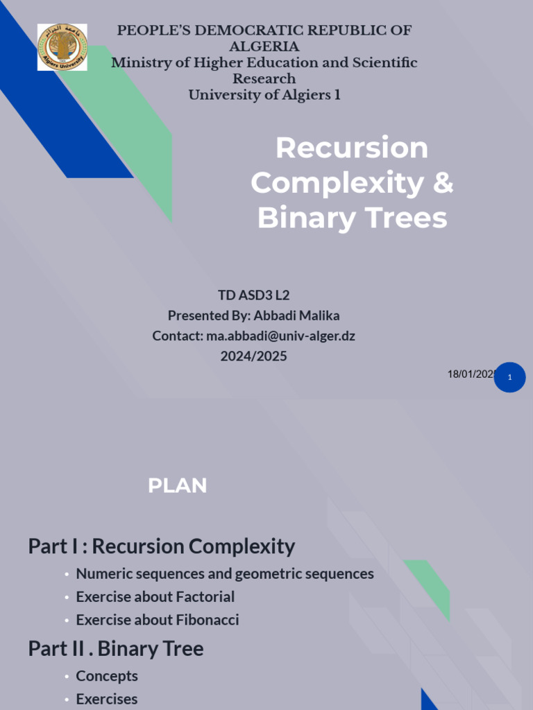 Td Recursion Binary Tree Pdf Boolean Data Type Mathematics 9793