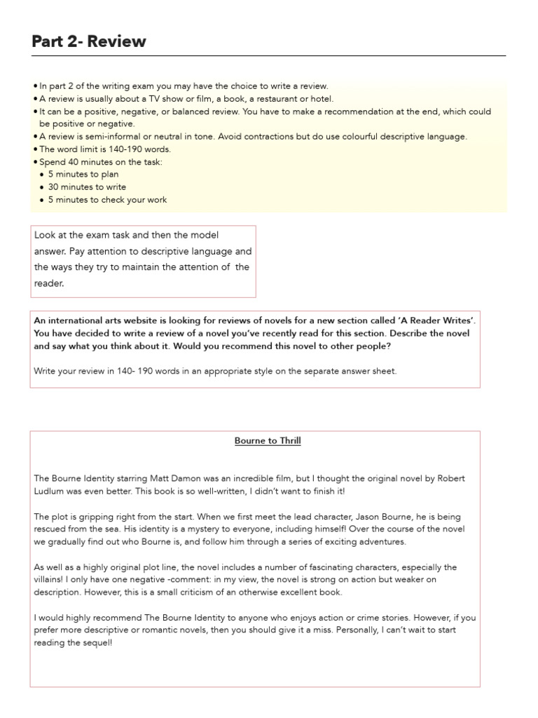 FCE Review notes | PDF