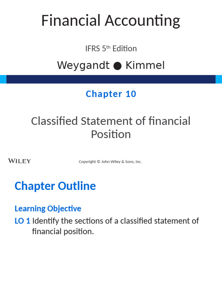 Chapter 10 - Classified Statement of Financial Position | PDF | Balance ...
