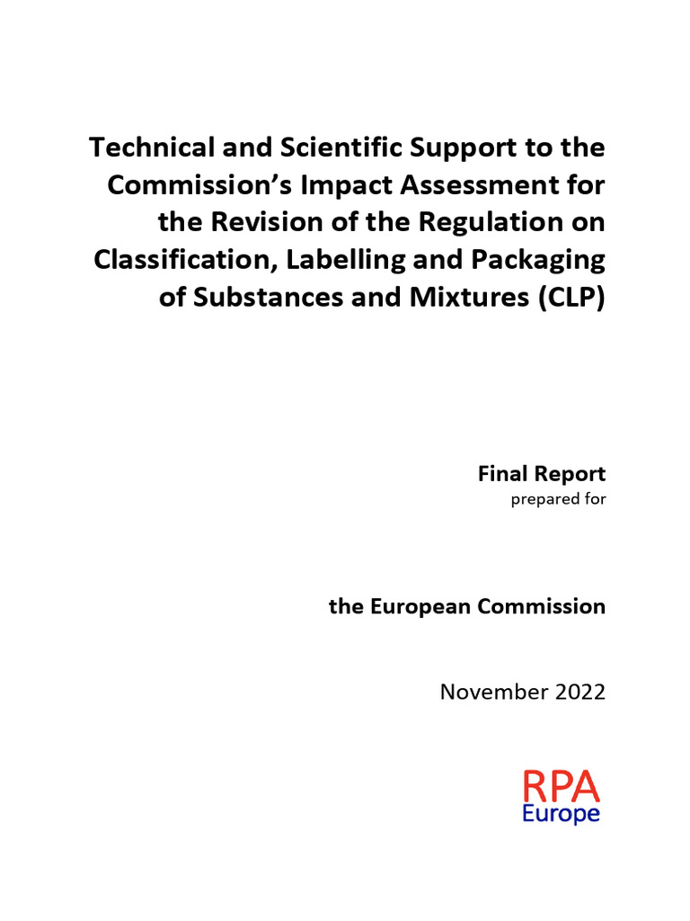 CLP IA Final Report | PDF | Safety | Occupational Safety And Health