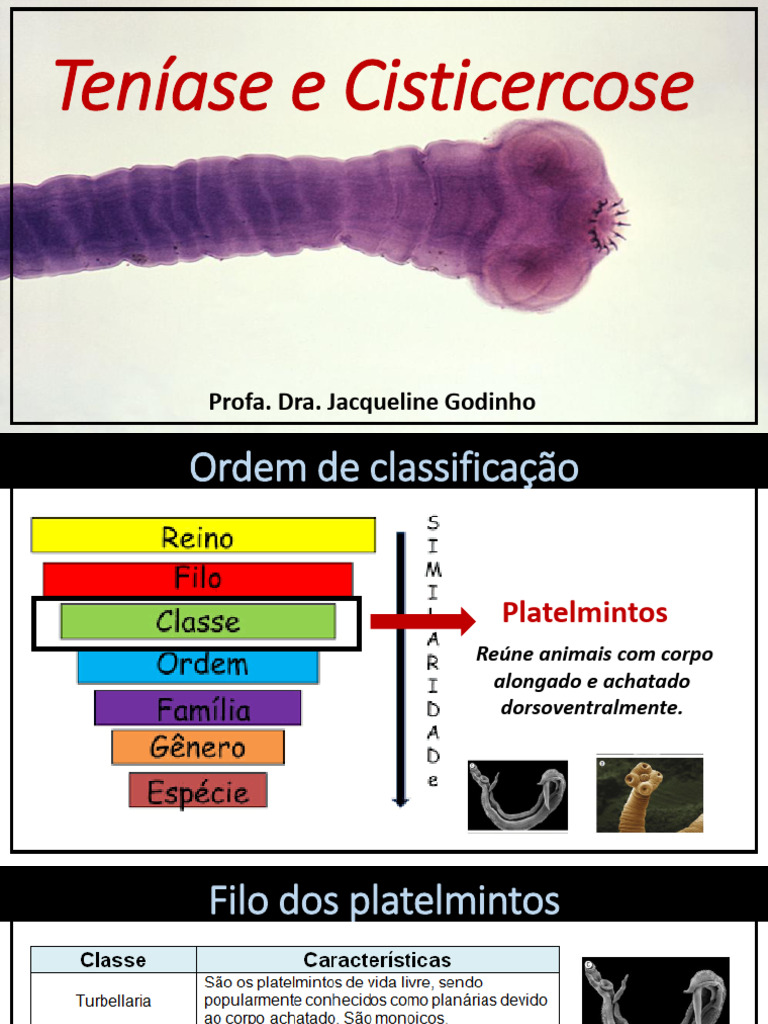 Teníase e Cisticercose: Sintomas e Tratamento | PDF | Especialidades ...