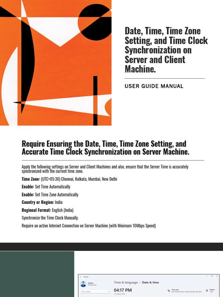 Date & Time Setting and Clock Synchronization User Manual | PDF