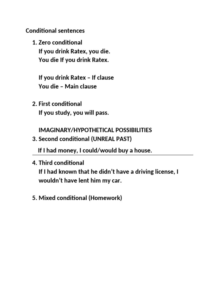 Conditional Sentences | PDF