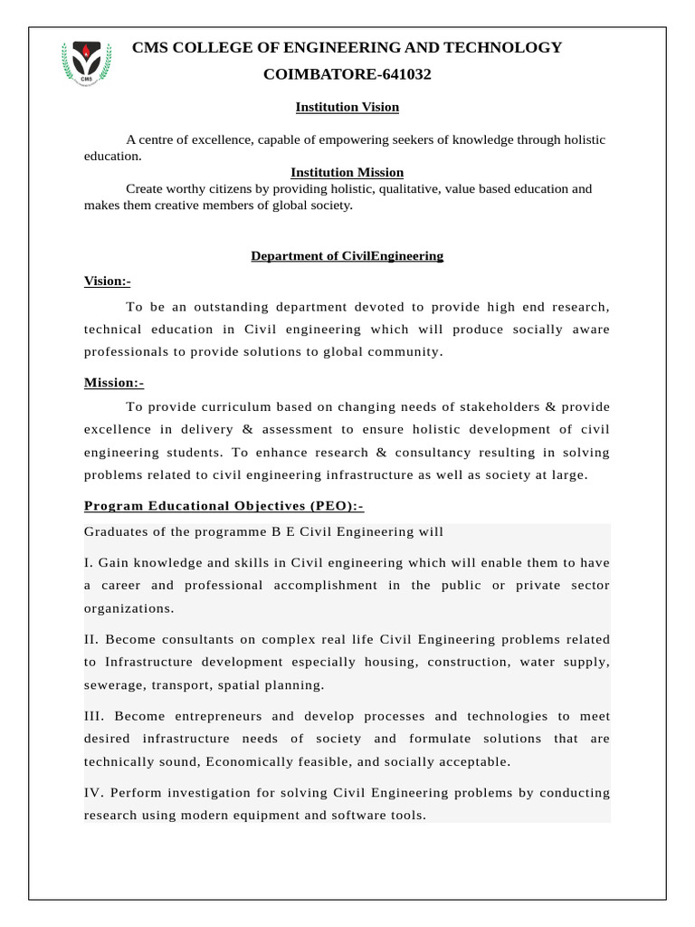 Civil Engineering Program Overview | PDF | Engineering | Knowledge