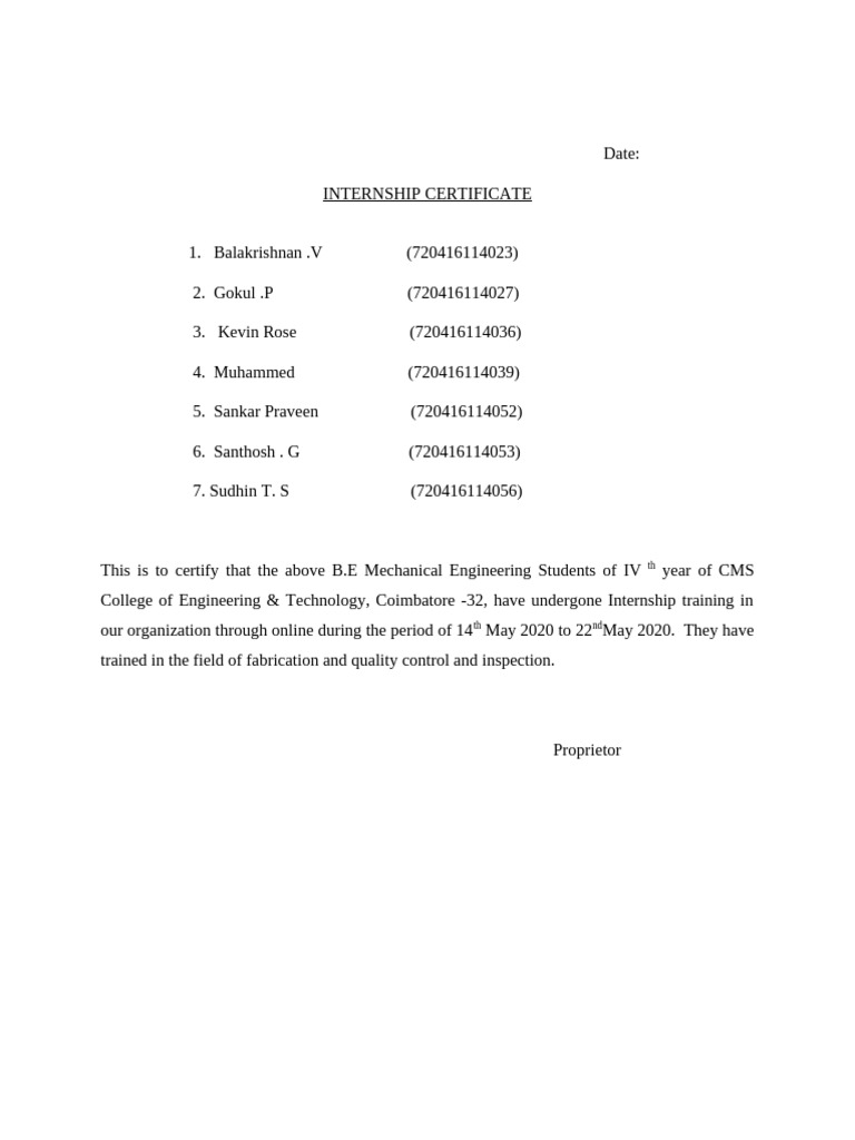 Engineering Internship Records | PDF