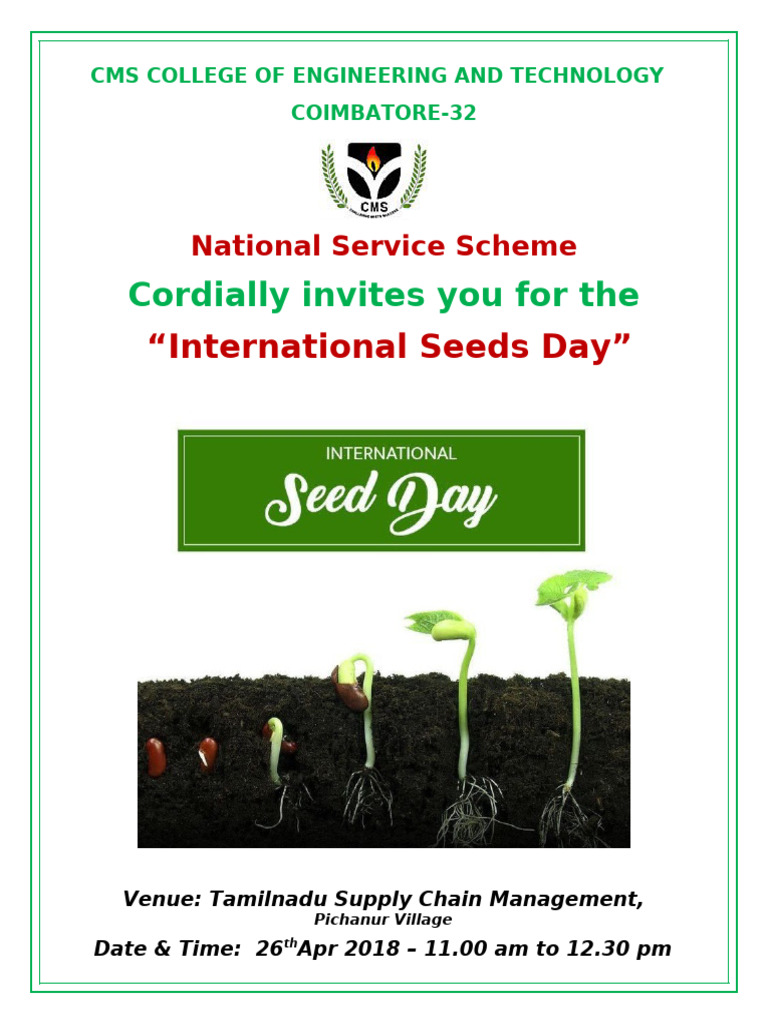 1, 5, 9 Nagarajan NSS Invitation | PDF