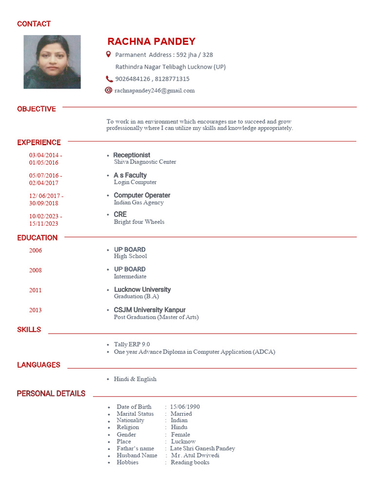 Rachna CV | PDF