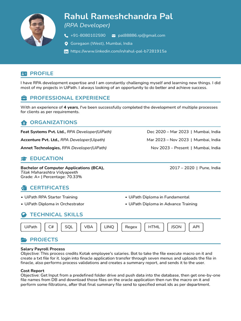 Rahul_CV_Dec2024 | PDF | Databases | Data Management
