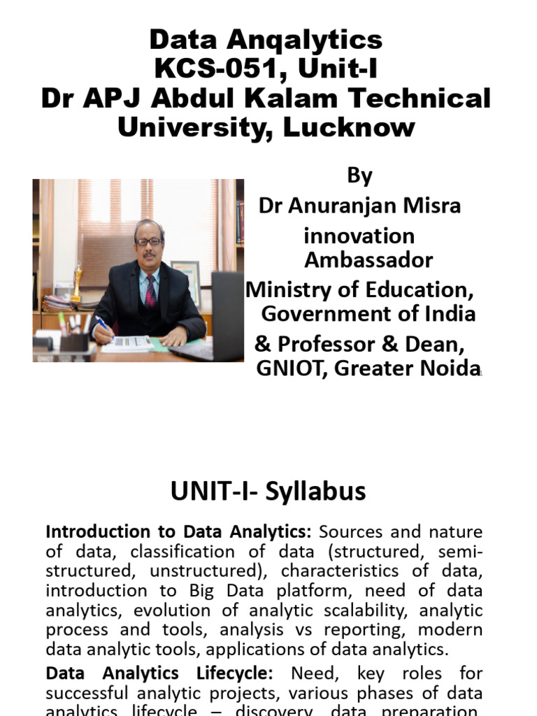 unit-1ppt-241202105748-ba1c594f | PDF | Data Analysis | Analytics