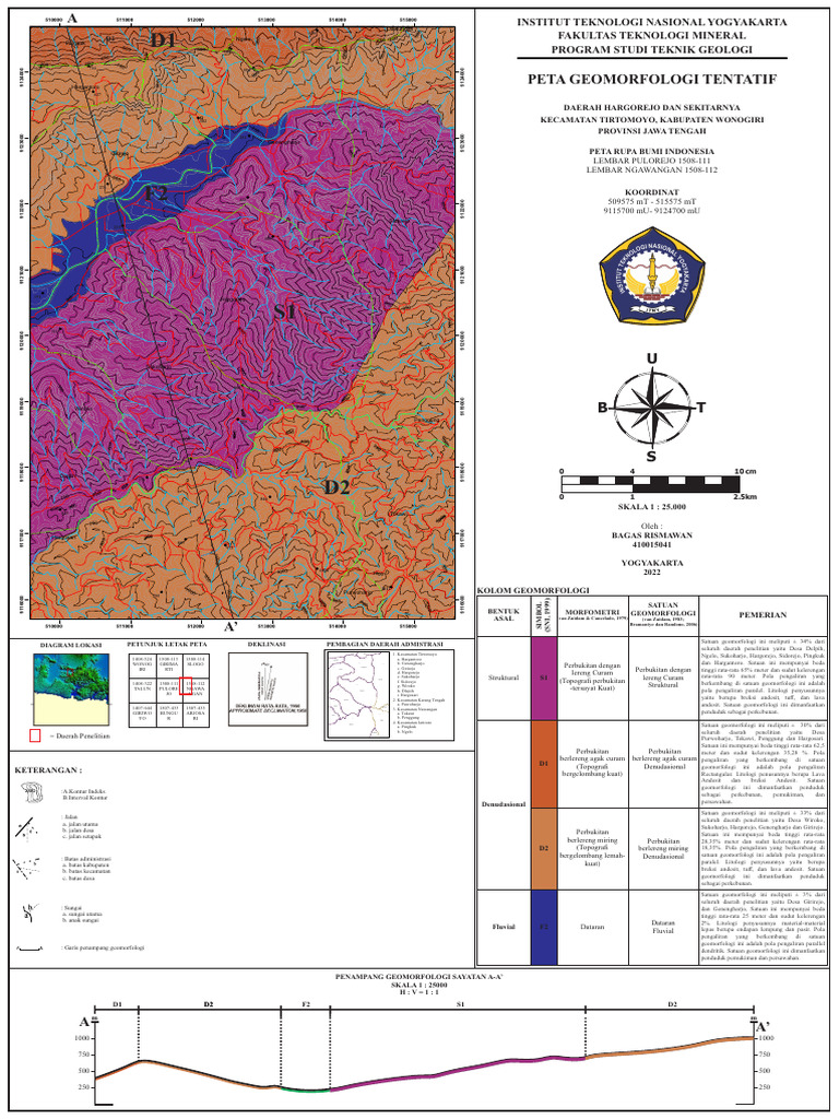 Peta Geomorfologi Hargorejo Wonogiri | PDF