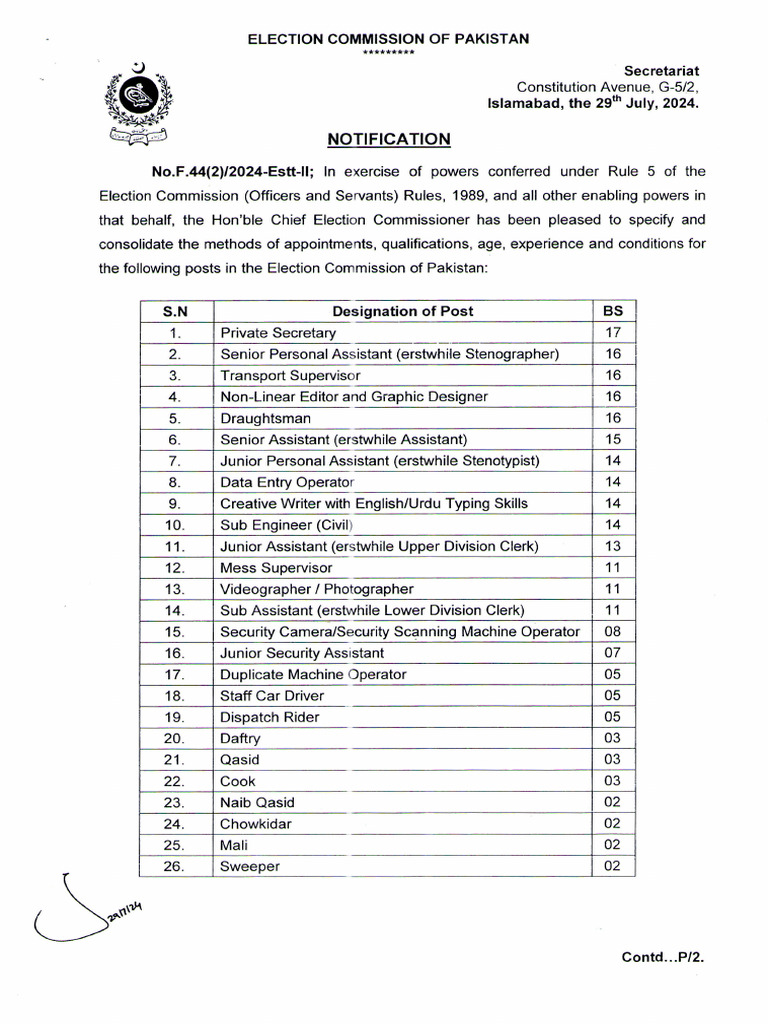 ECP Staff Rules | PDF