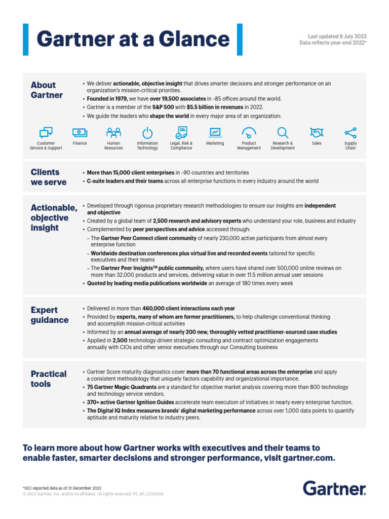 Gartner Company Overview 2023 | PDF | Business | Information Technology